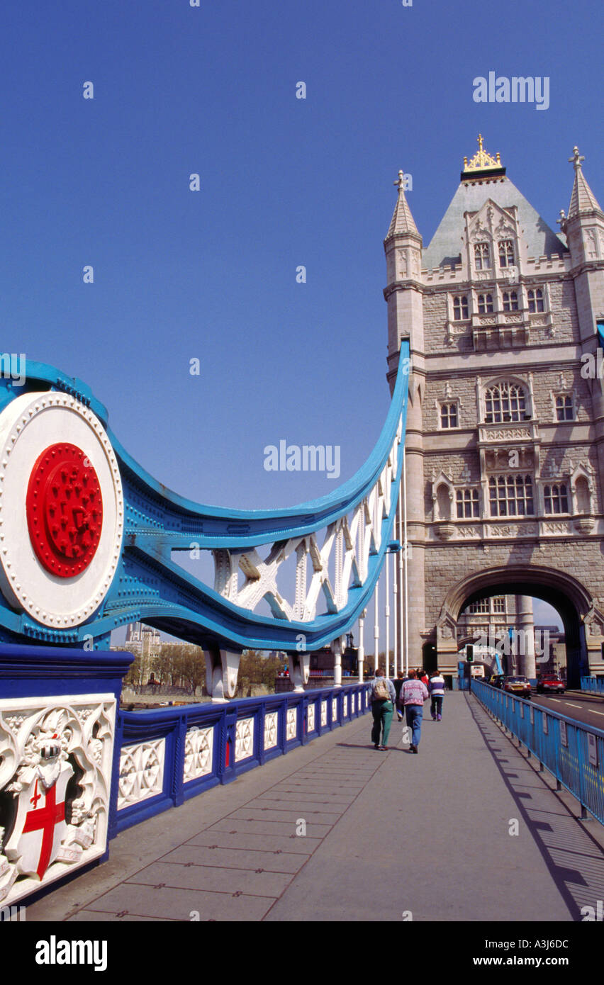 Approach to Tower Bridge London England Stock Photo - Alamy