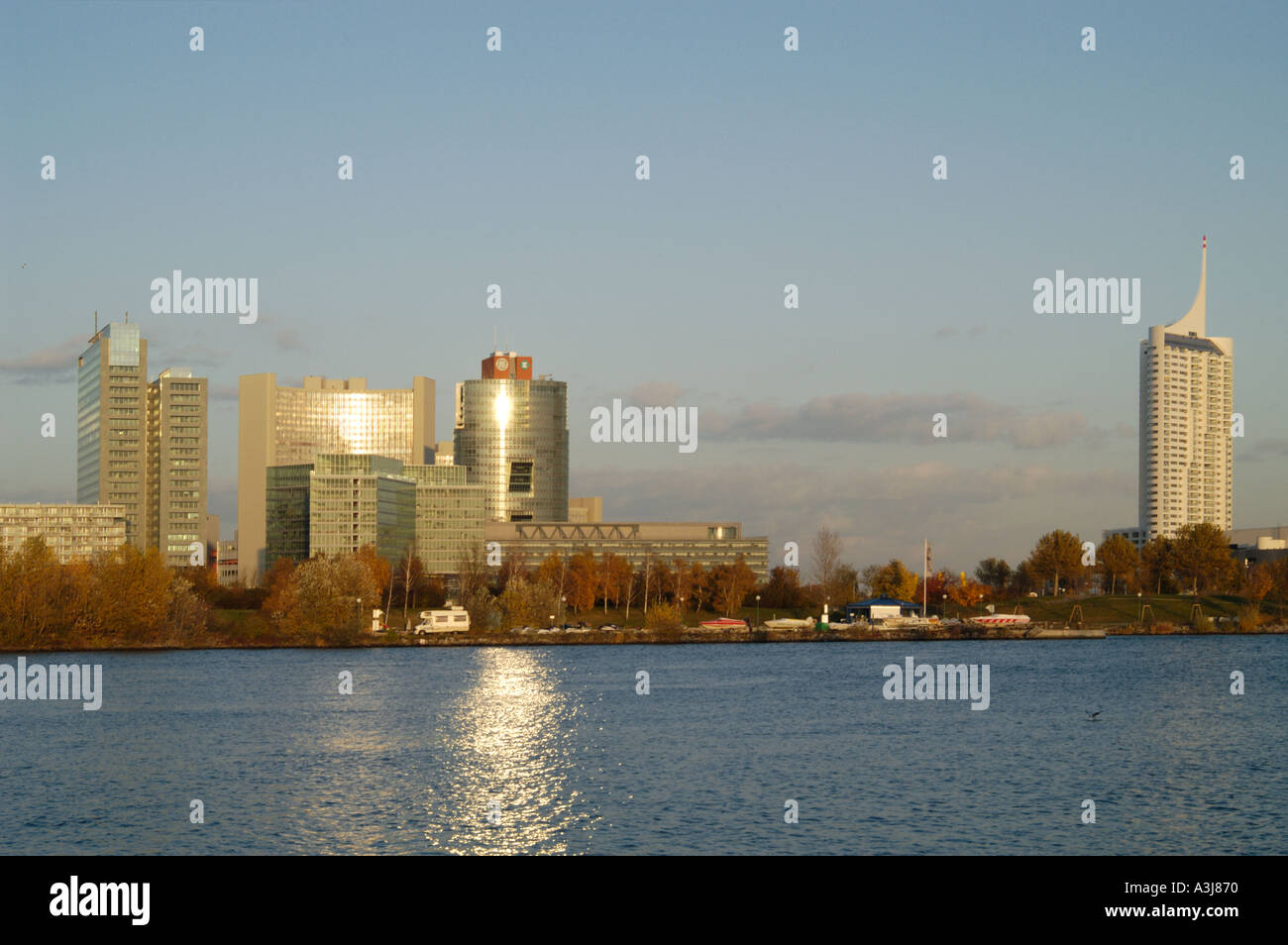 Ares Tower Uno City high rise building new danube Vienna Austria Stock ...