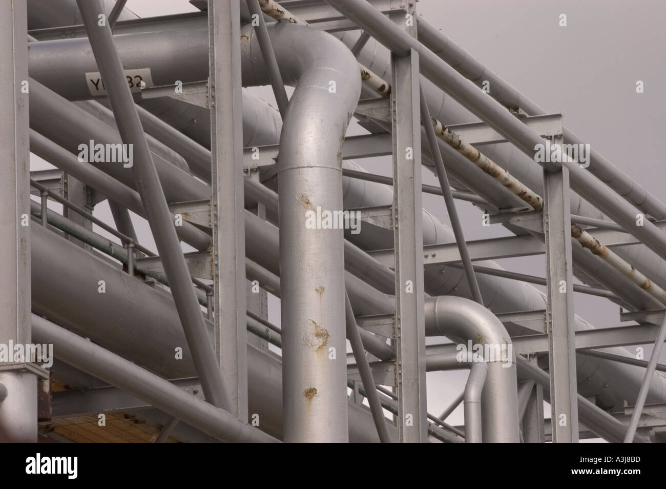 Oil Refinery Pipelines Stock Photo - Alamy