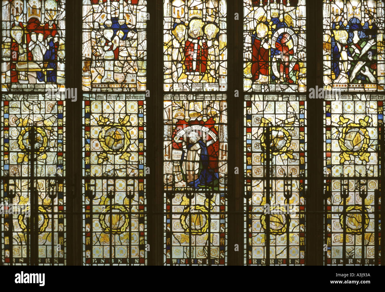 Part of the 15th Century St. Martin window in St. Martin-le-Grand on ...