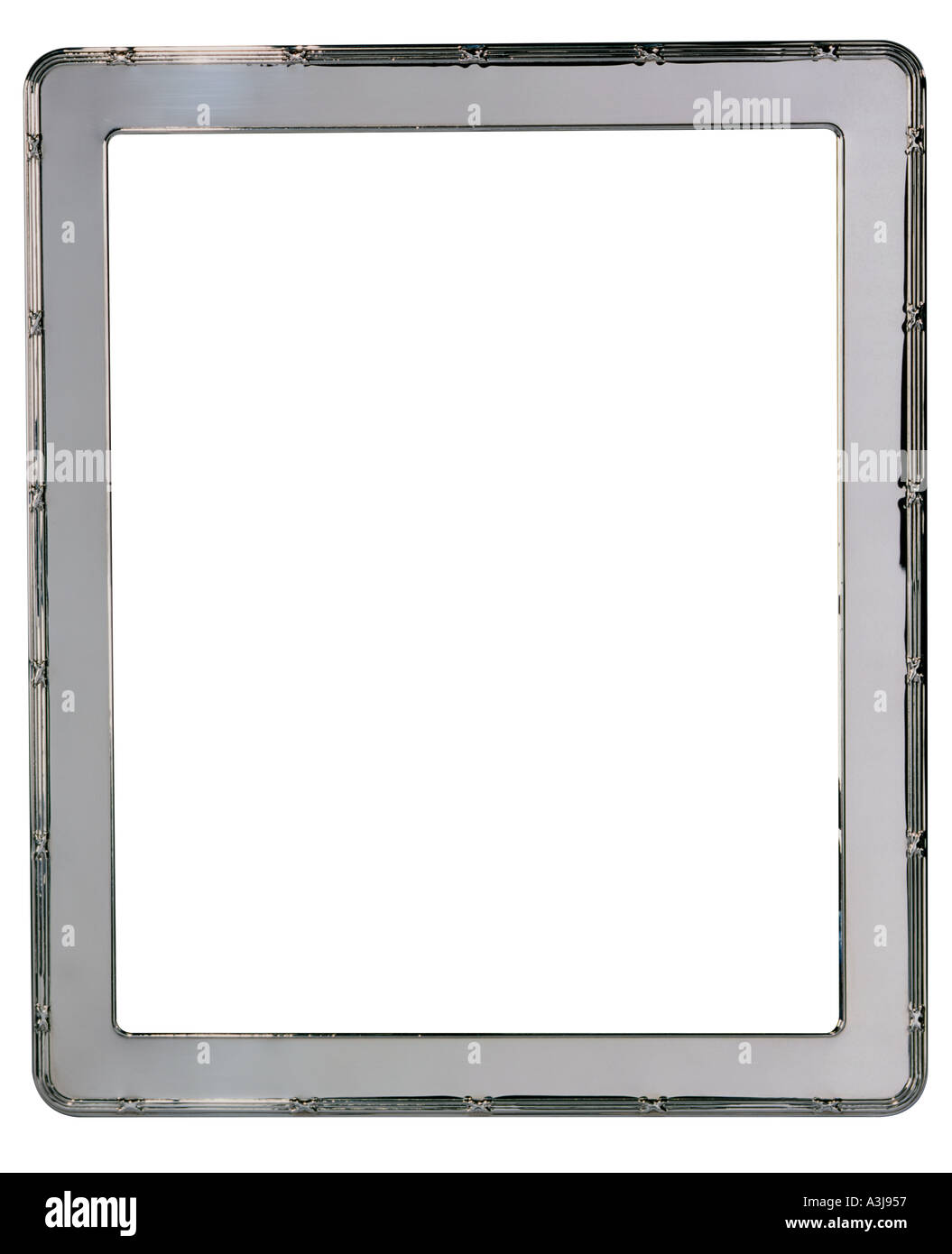 silver photo frame cut out for own picture insertion Stock Photo - Alamy