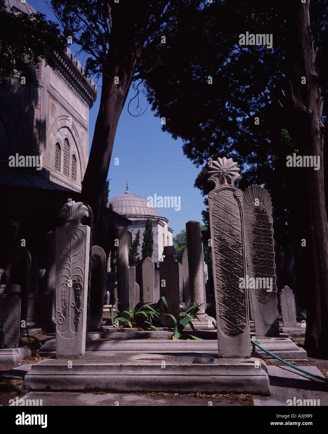 Tombstones turkish cemetery istanbul hi-res stock photography and ...