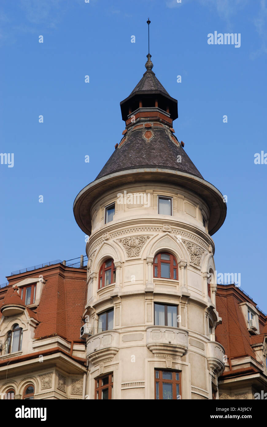 Old building central Bucharest Romania Stock Photo - Alamy