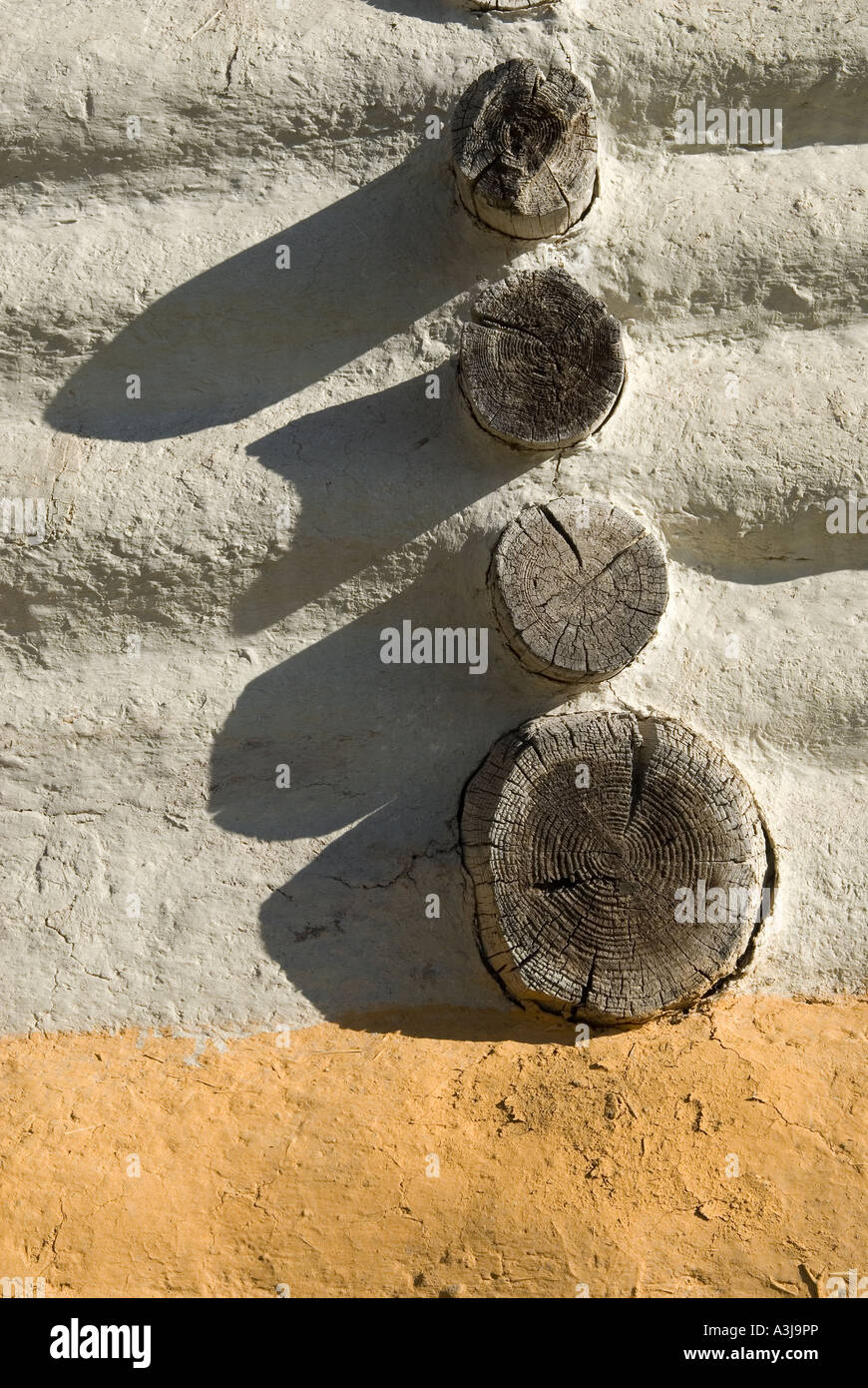 A rural house made of thick oak tree beams at the ethnographic Village ...