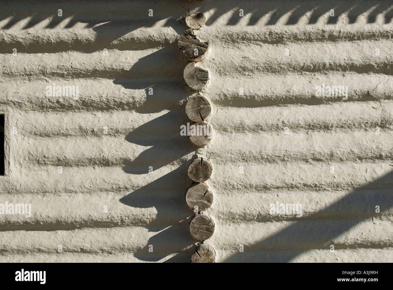 A rural house made of thick oak tree beams at the ethnographic Village ...
