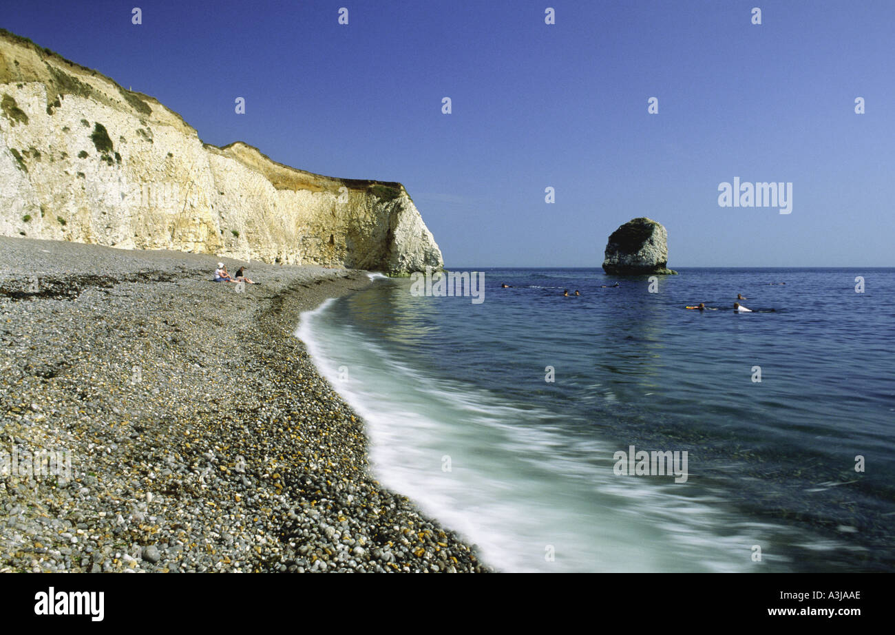 Pebble Beach at Freshwater Bay Isle of Wight England UK Stock Photo - Alamy