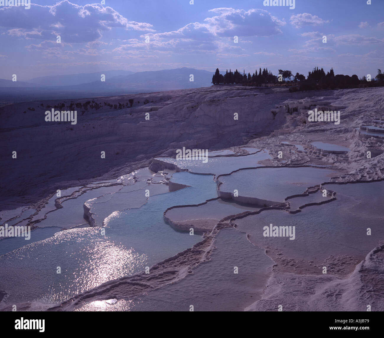 Travertine terrace formations at Pamukkale Turkey Stock Photo - Alamy
