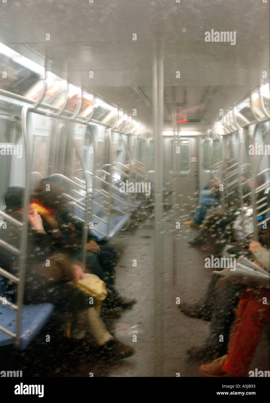 NYC subway car Stock Photo - Alamy