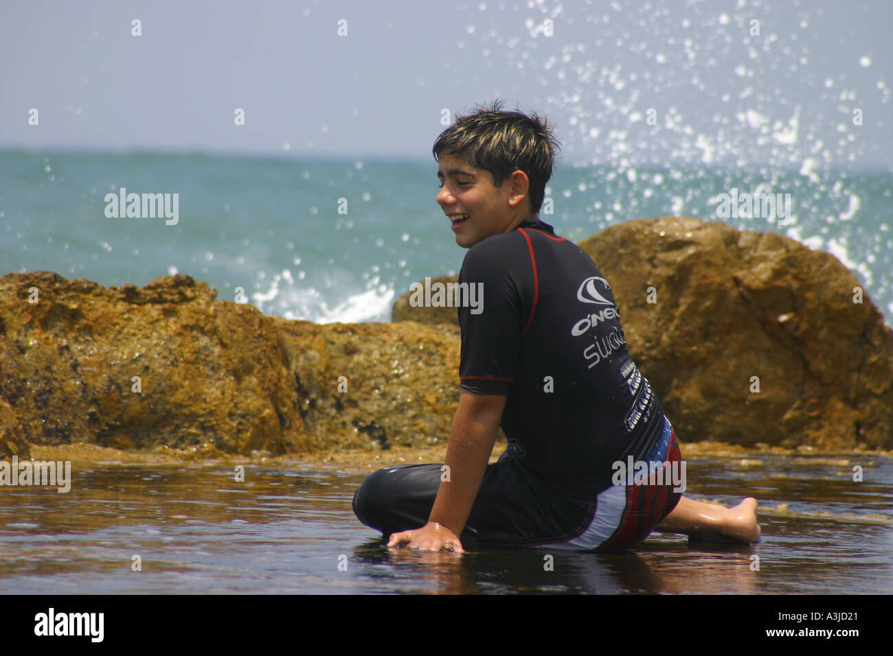 Summer day at the beach Stock Photo - Alamy