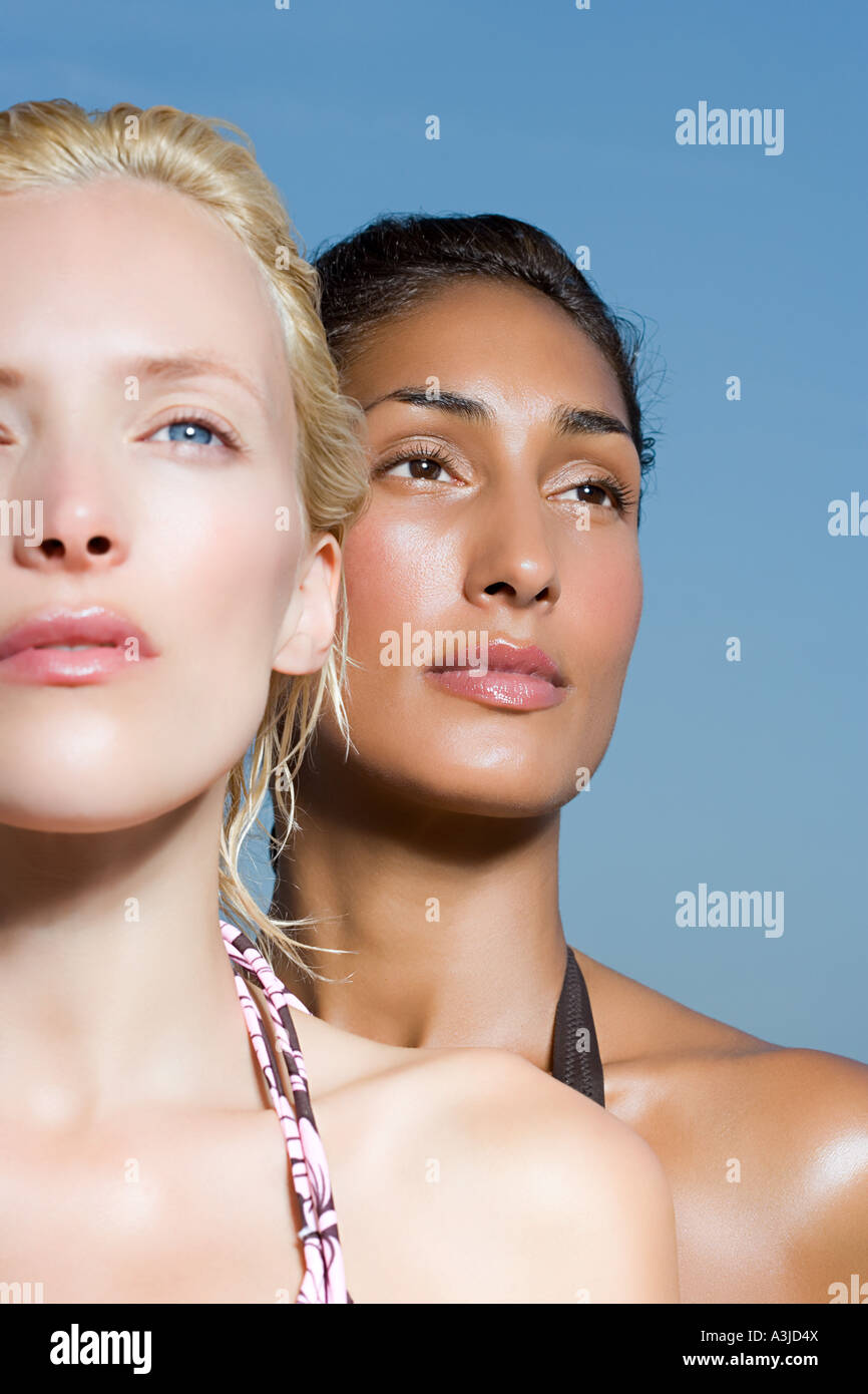 Portrait of two women Stock Photo - Alamy