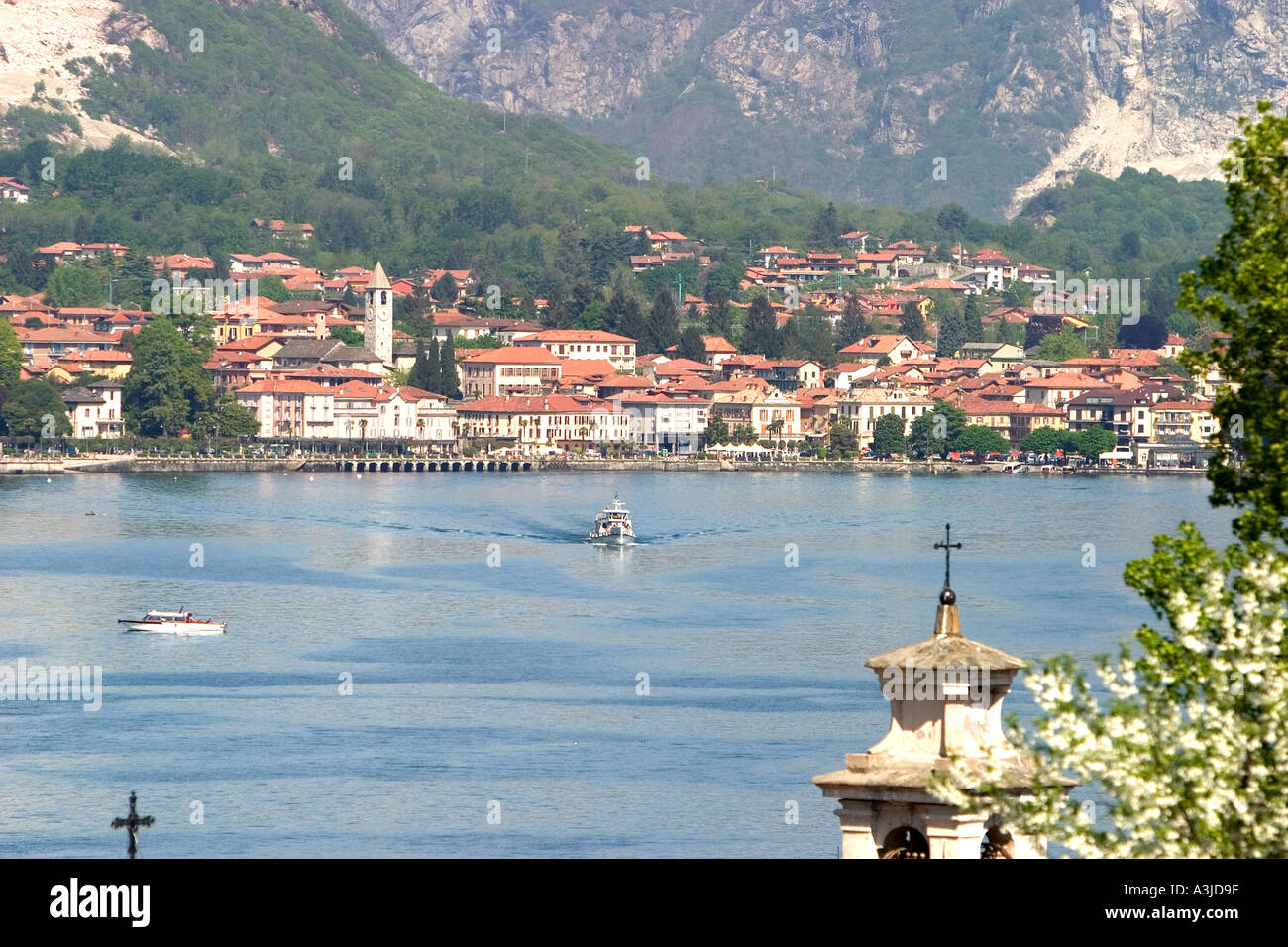 Baveno on lake Maggiore taken from Isola Bella Stock Photo - Alamy