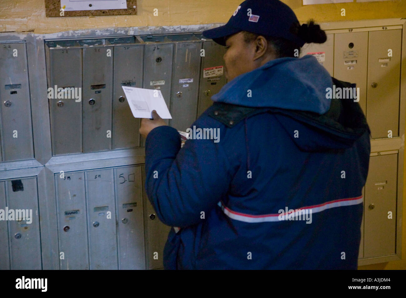 Mail post boxes in apartment hi-res stock photography and images - Alamy
