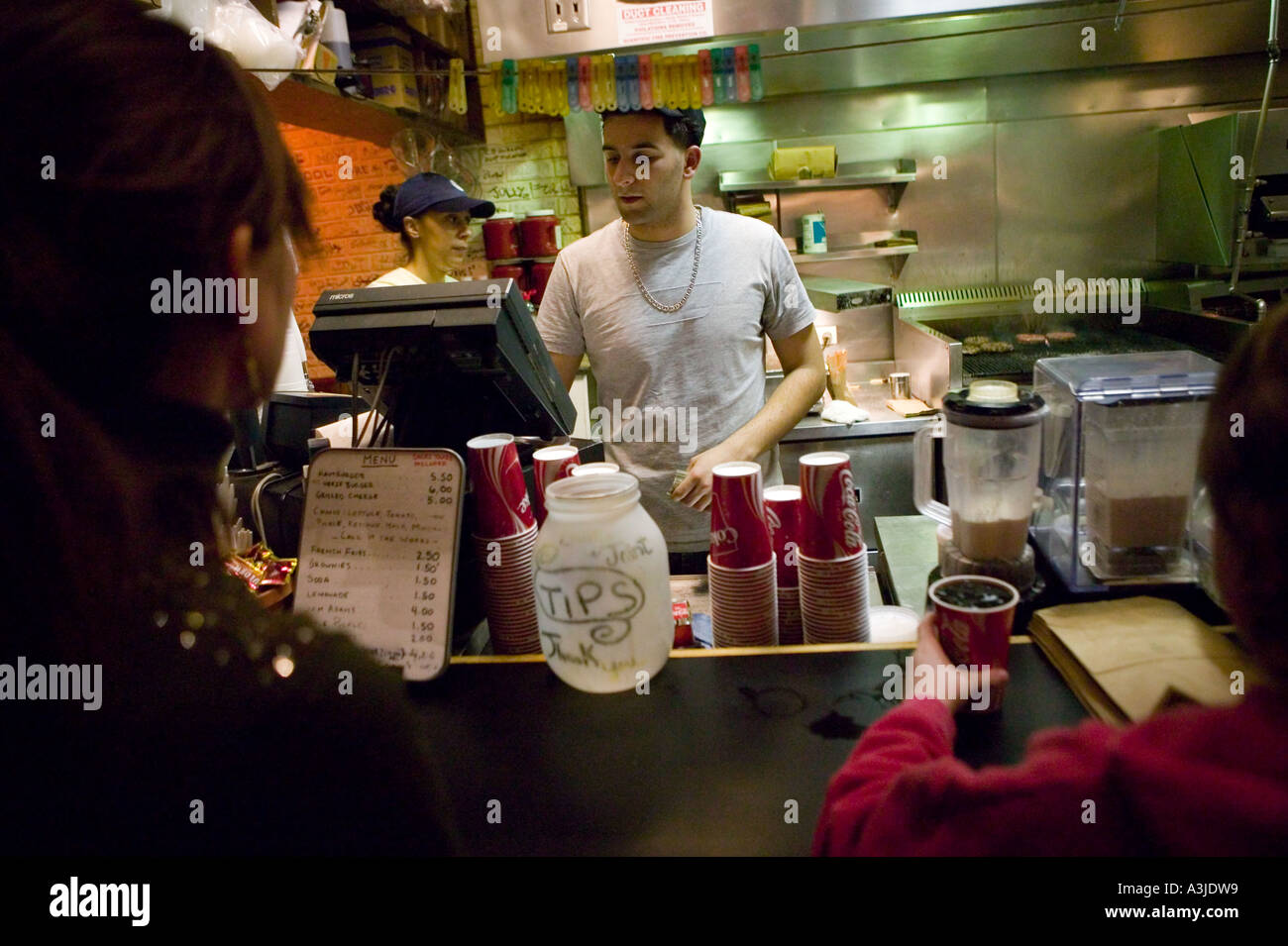 View inside the Burger Joint restaurant at the Parker Meridien hotel in ...
