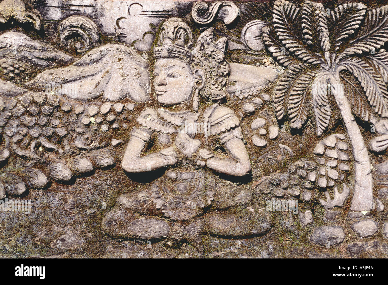 Indonesia Bali Bas relief on temple wall in Bangu Stock Photo - Alamy