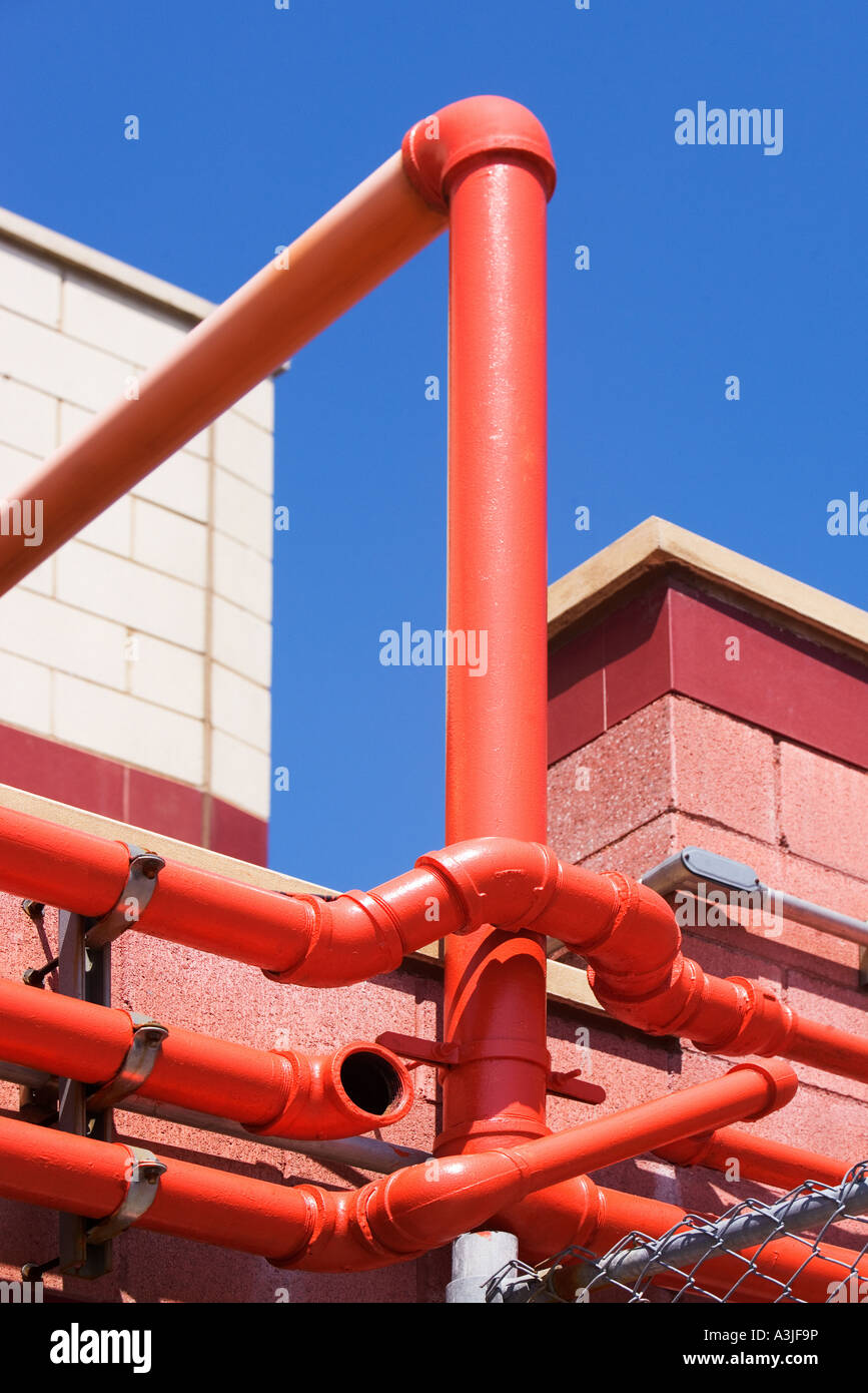 Pipes on a building Stock Photo - Alamy