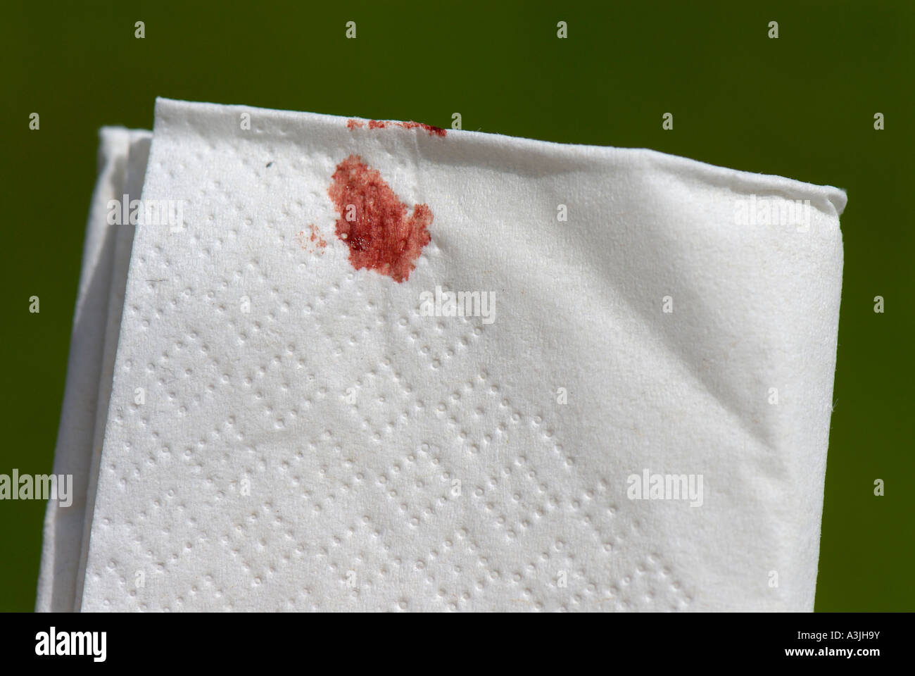 bloodstain on a tissue Stock Photo - Alamy