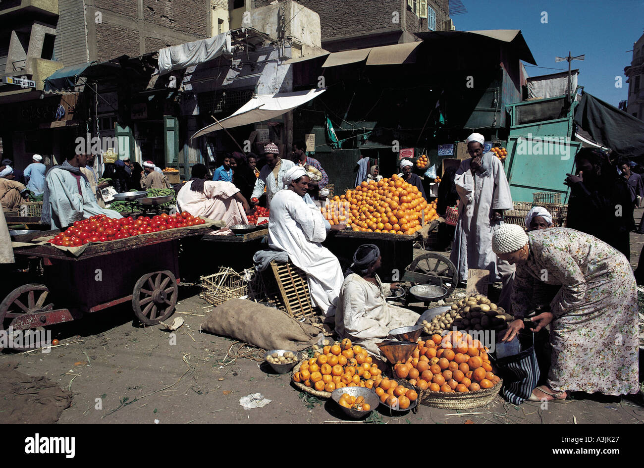 fruit and vegetable market village of hurghada egypt Stock Photo - Alamy