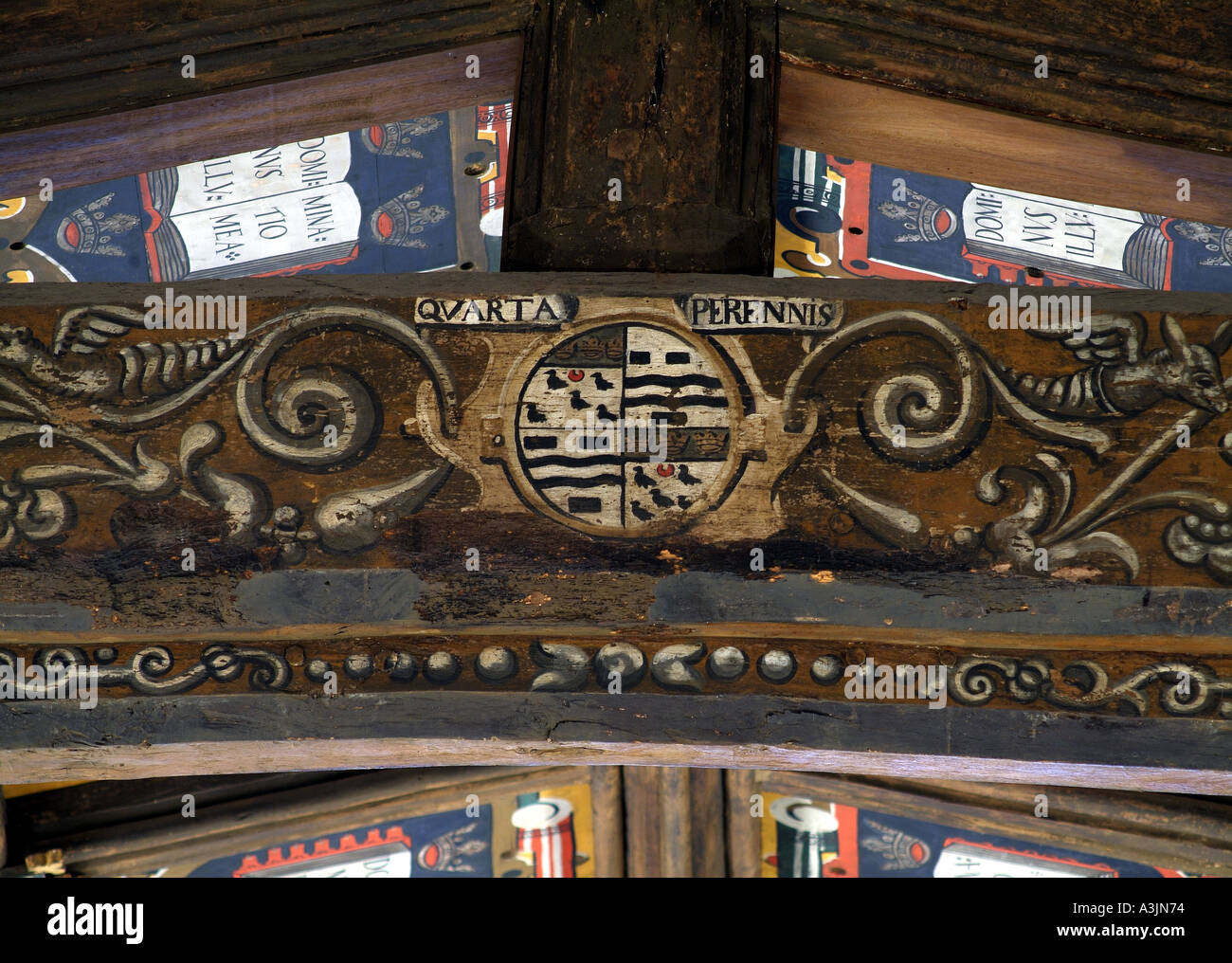 Ornate ceiling in the Bodleian Library, Oxford Stock Photo - Alamy