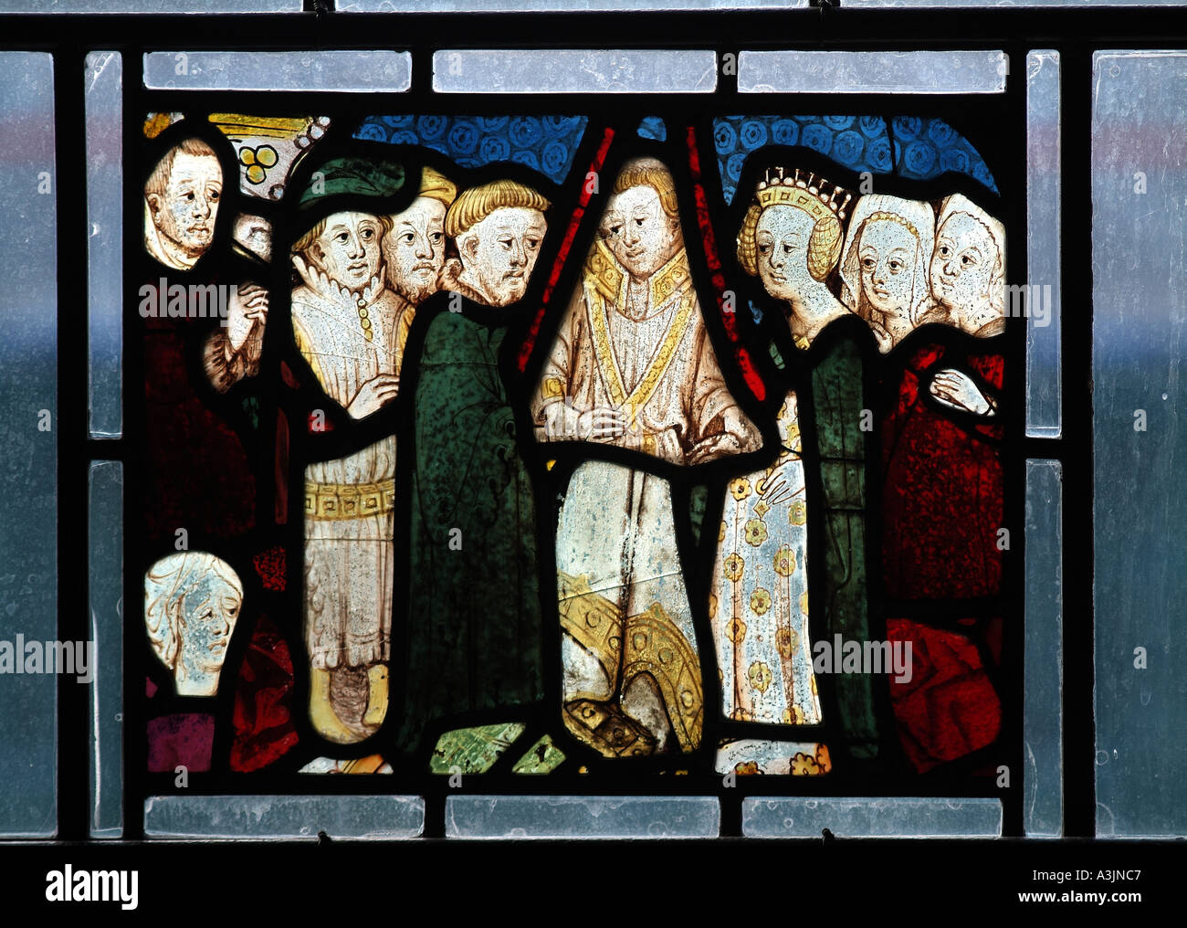 Stained glass window in Bodleian Library, Oxford Stock Photo - Alamy
