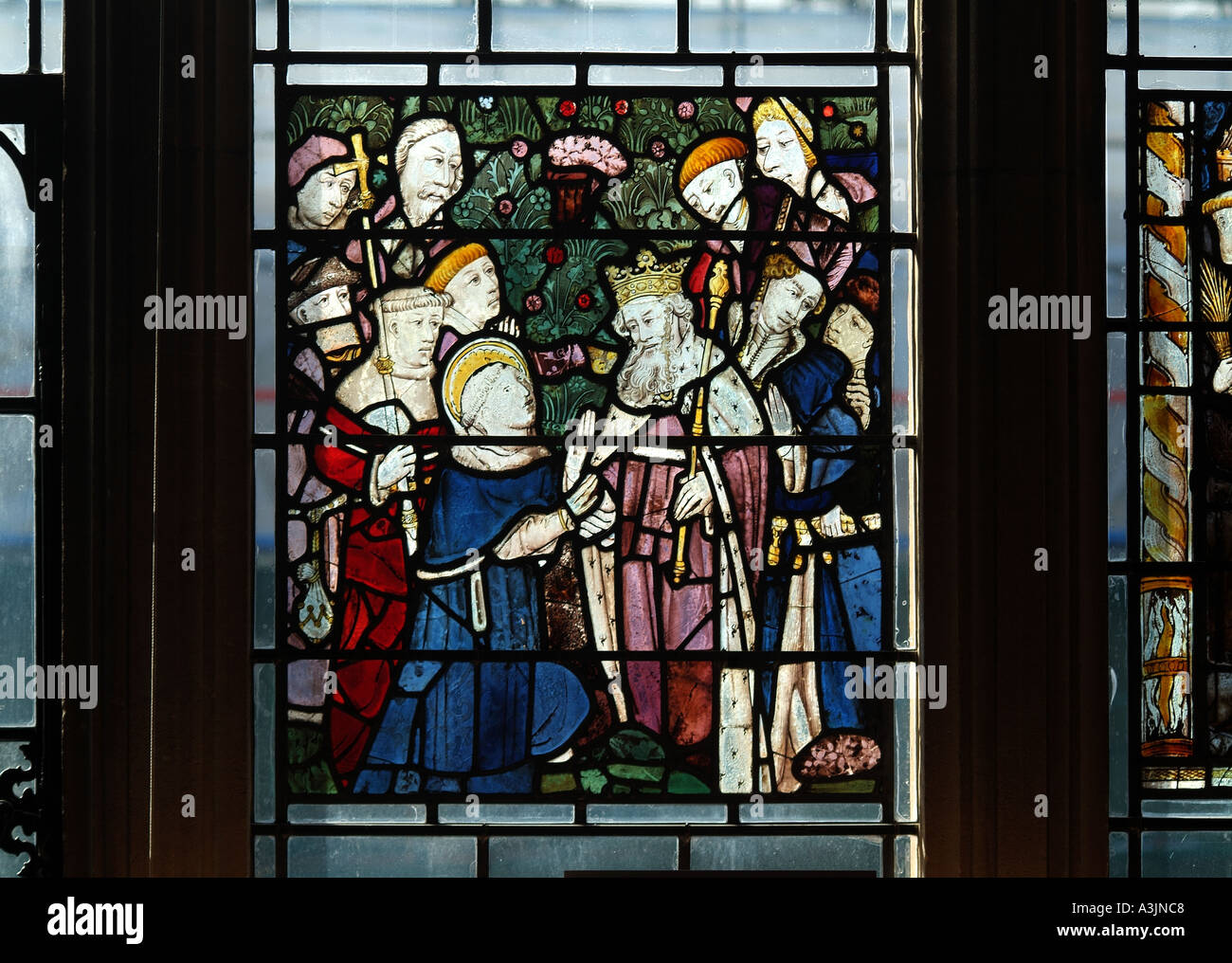 Stained glass window in Bodleian Library, Oxford Stock Photo - Alamy