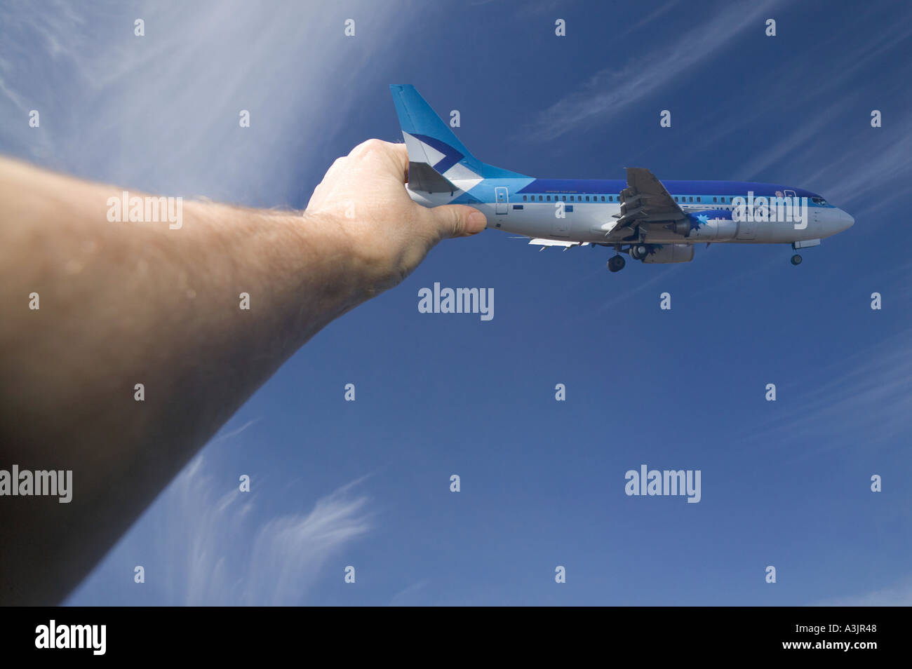 Can you reach the Airplane Stock Photo - Alamy