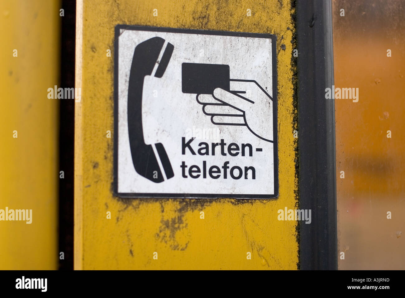 Sticker on telephone booth hi-res stock photography and images - Alamy
