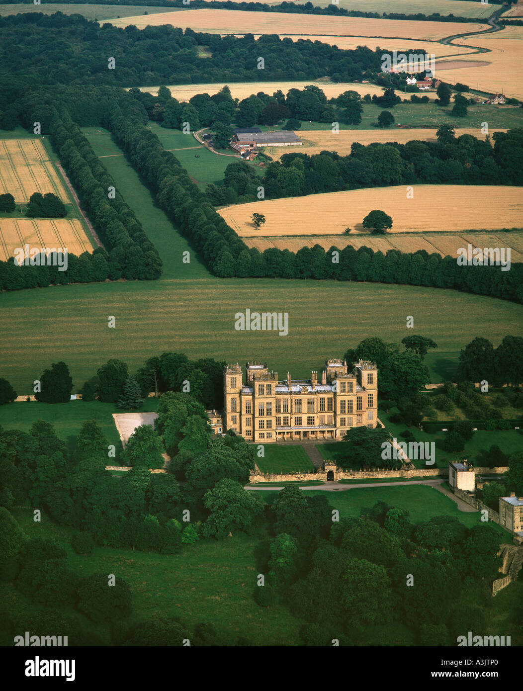 Hardwick hall aerial hi-res stock photography and images - Alamy