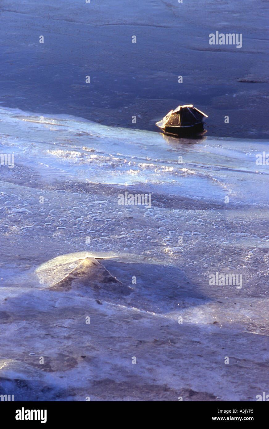 Ice on shoreline, Northwest Scotland Stock Photo - Alamy