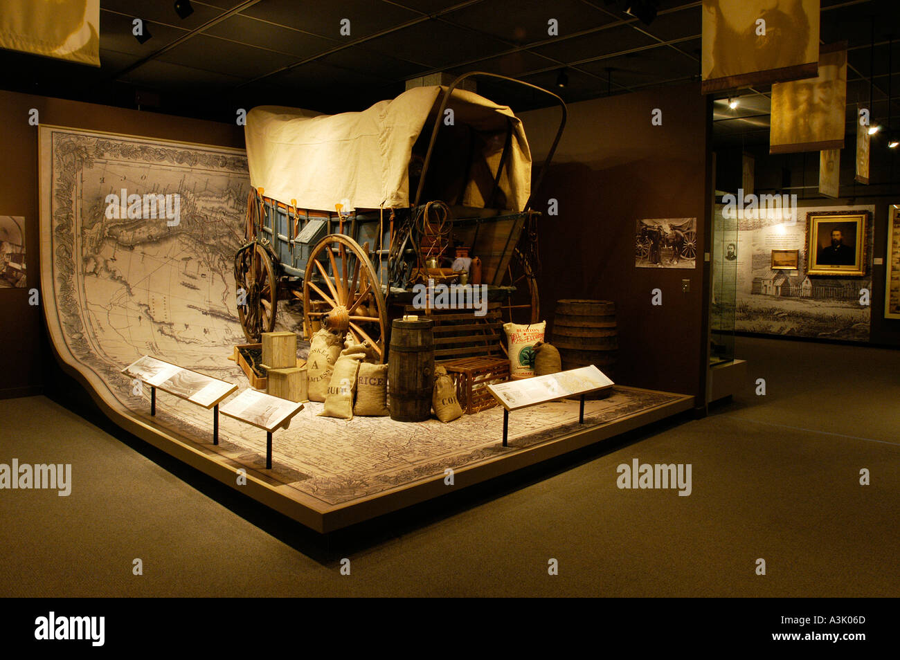 Interior of the Oregon Historical Society Museum Portland Oregon USA ...