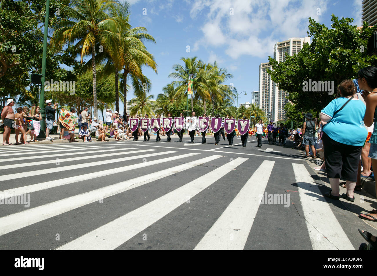 oahu aloha parade hawaii Stock Photo - Alamy