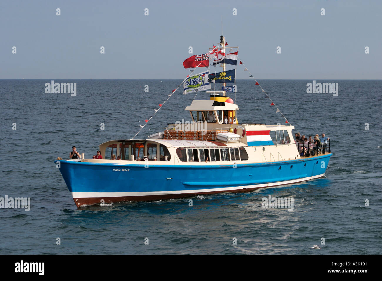 Pleasure Cruise Boat Bournemouth Dorset England UK Stock Photo - Alamy