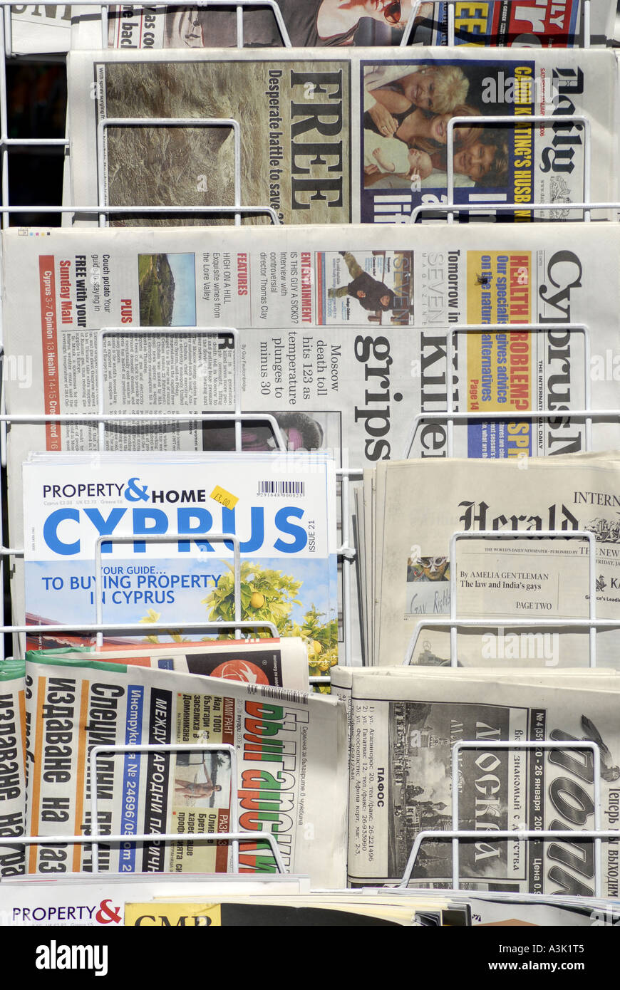 Cypriot newspapers hi-res stock photography and images - Alamy