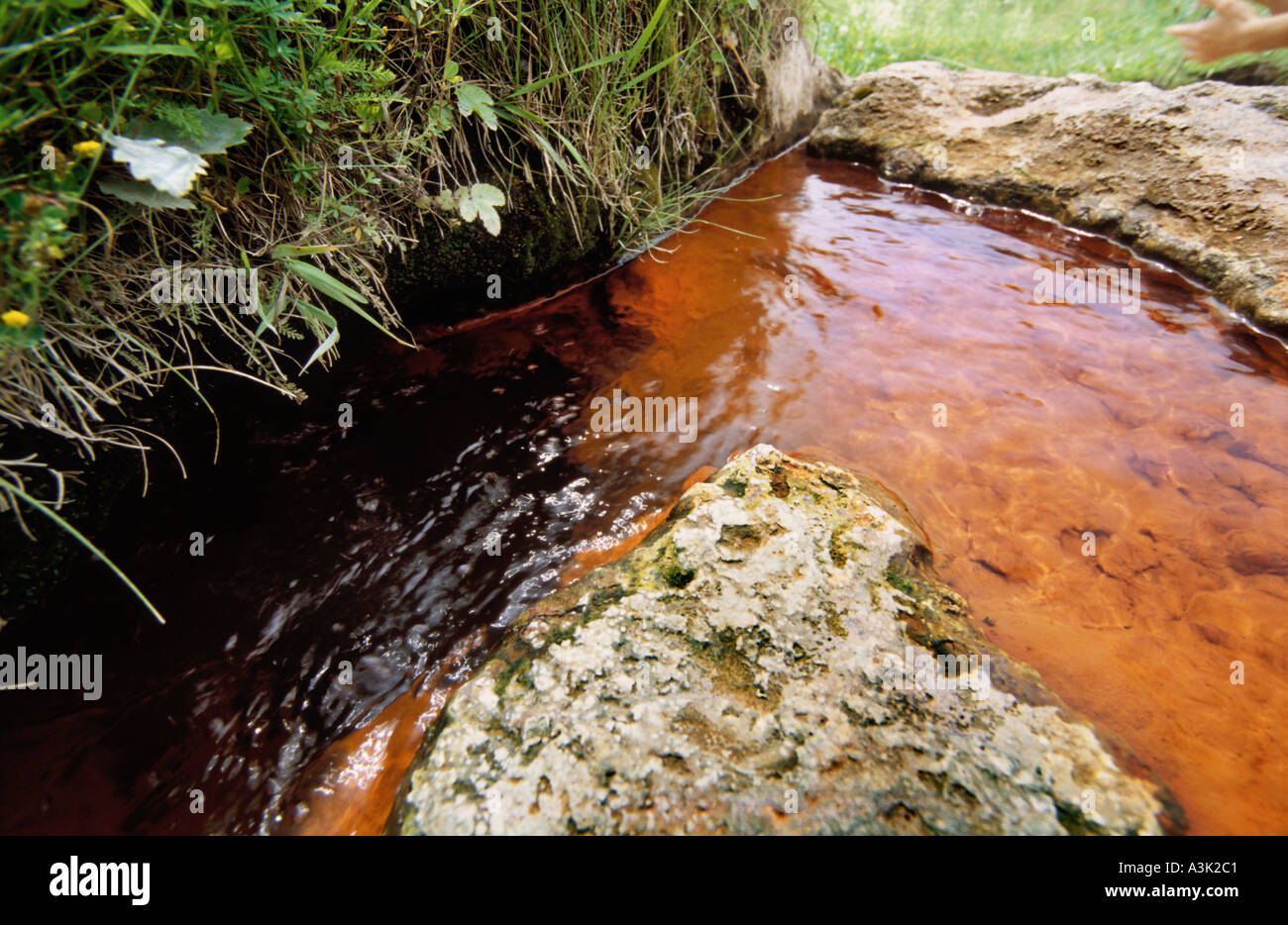 Micina Travertine Mineral Spring, Slovakia Stock Photo - Alamy