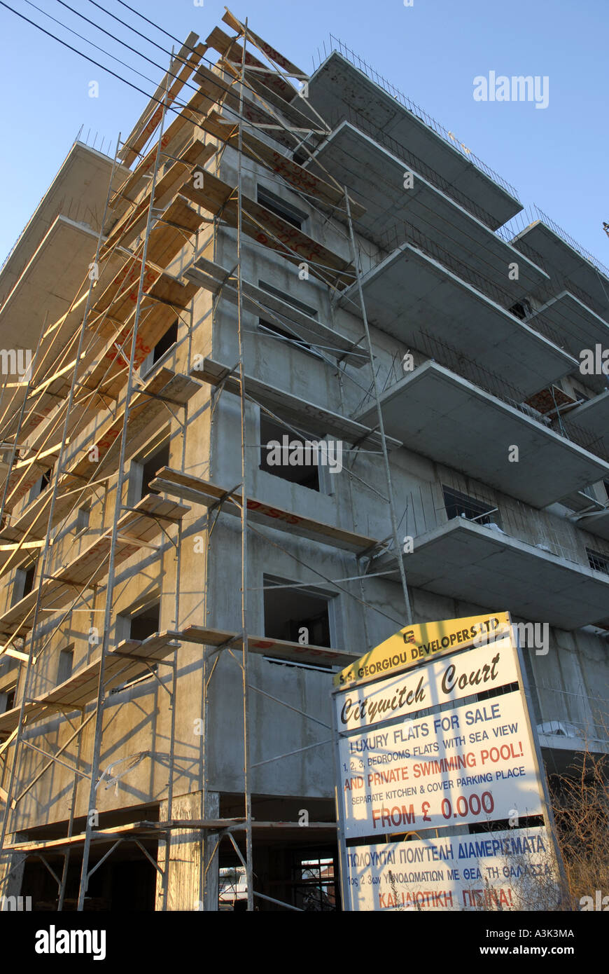 Luxury flats construction site in Larnaka Cyprus Stock Photo - Alamy