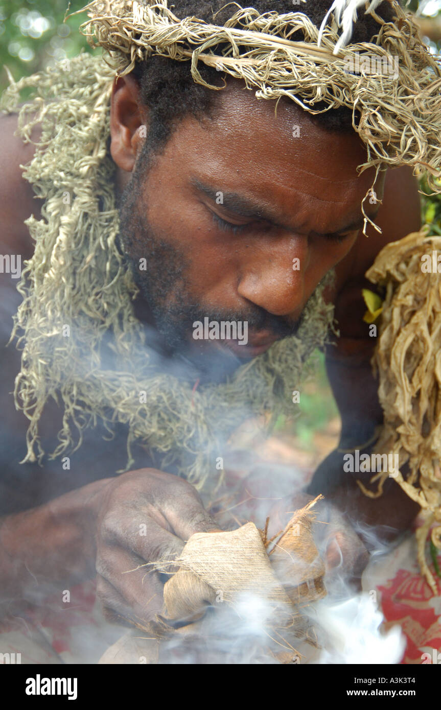 Traditional fire lighting techniques are still used in Ipai custom ...