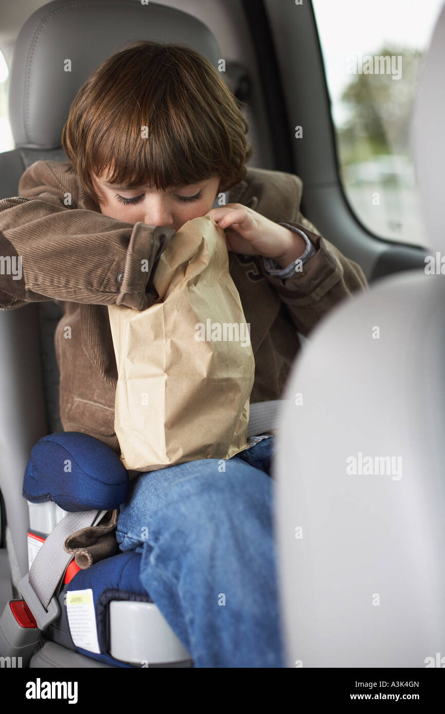 Boy booster seat car hi-res stock photography and images - Alamy