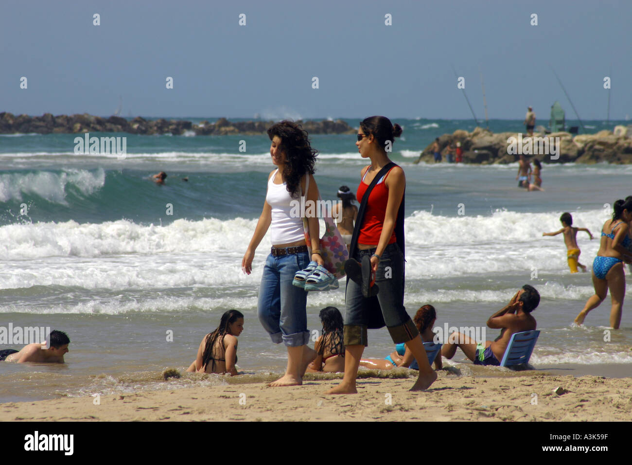 Summer day at the beach Stock Photo - Alamy