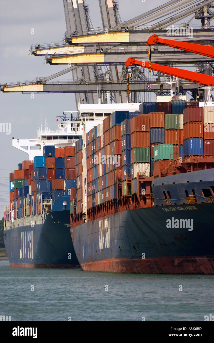 european cargo ships port container terminal export import ship freight ...