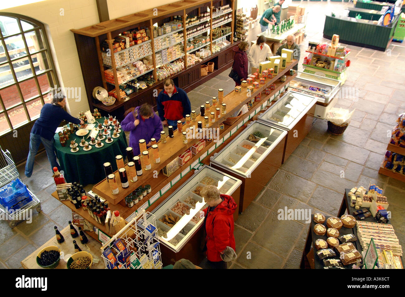 Birds Eye view of Farm Shop Interior Stock Photo - Alamy