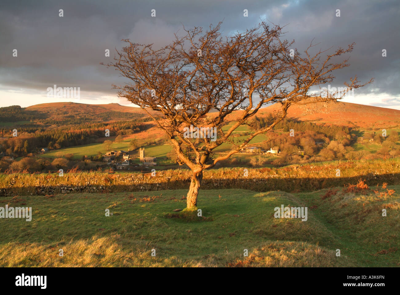 Sheepstor village Burrator Dartmoor Devon UK Stock Photo - Alamy
