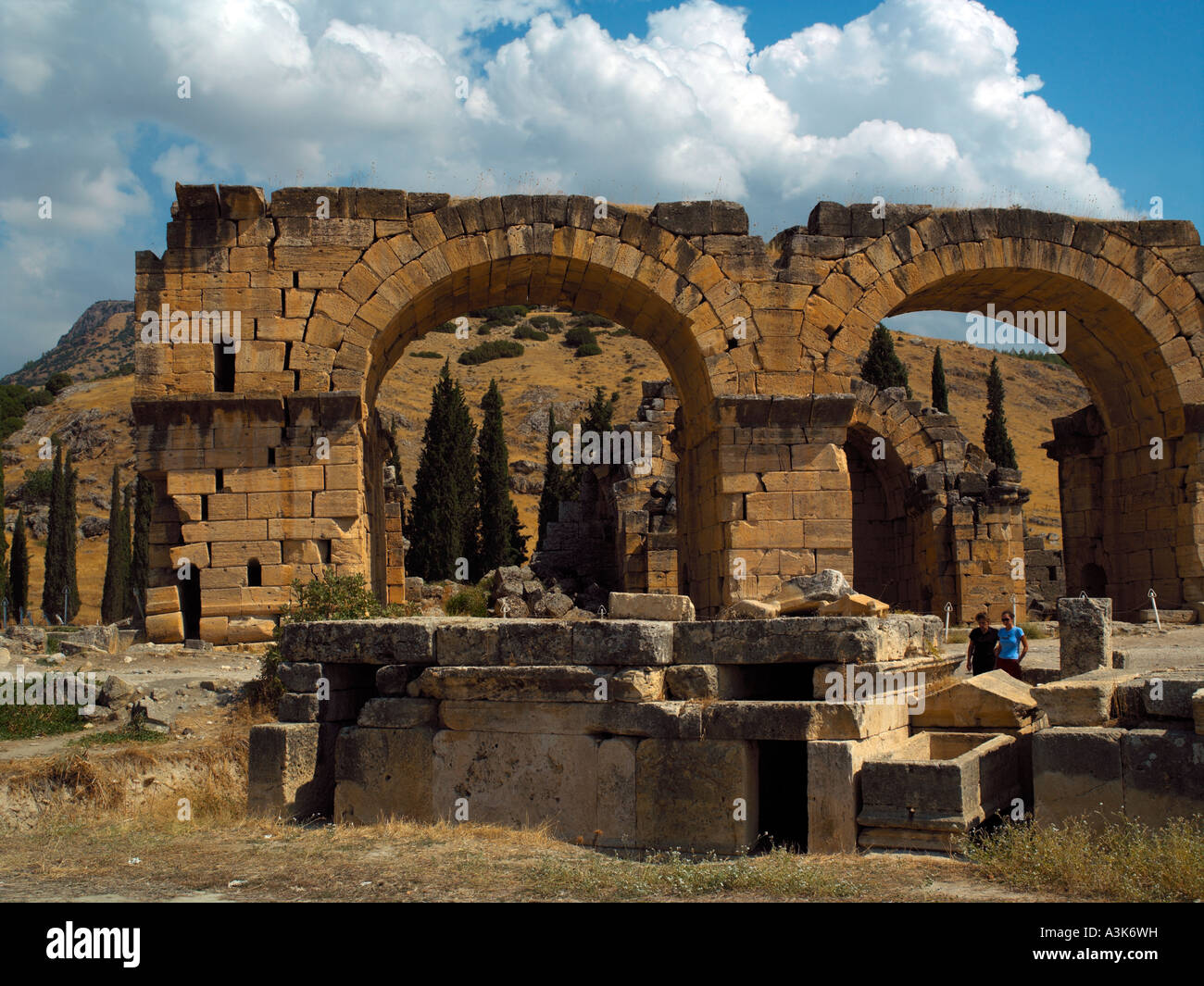 Roman Baths of Hierapolis Stock Photo - Alamy