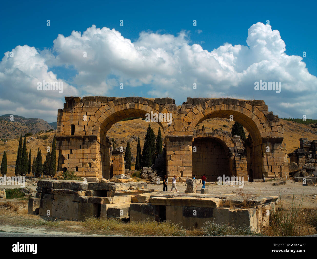 Roman Baths at Hierapolis Stock Photo - Alamy