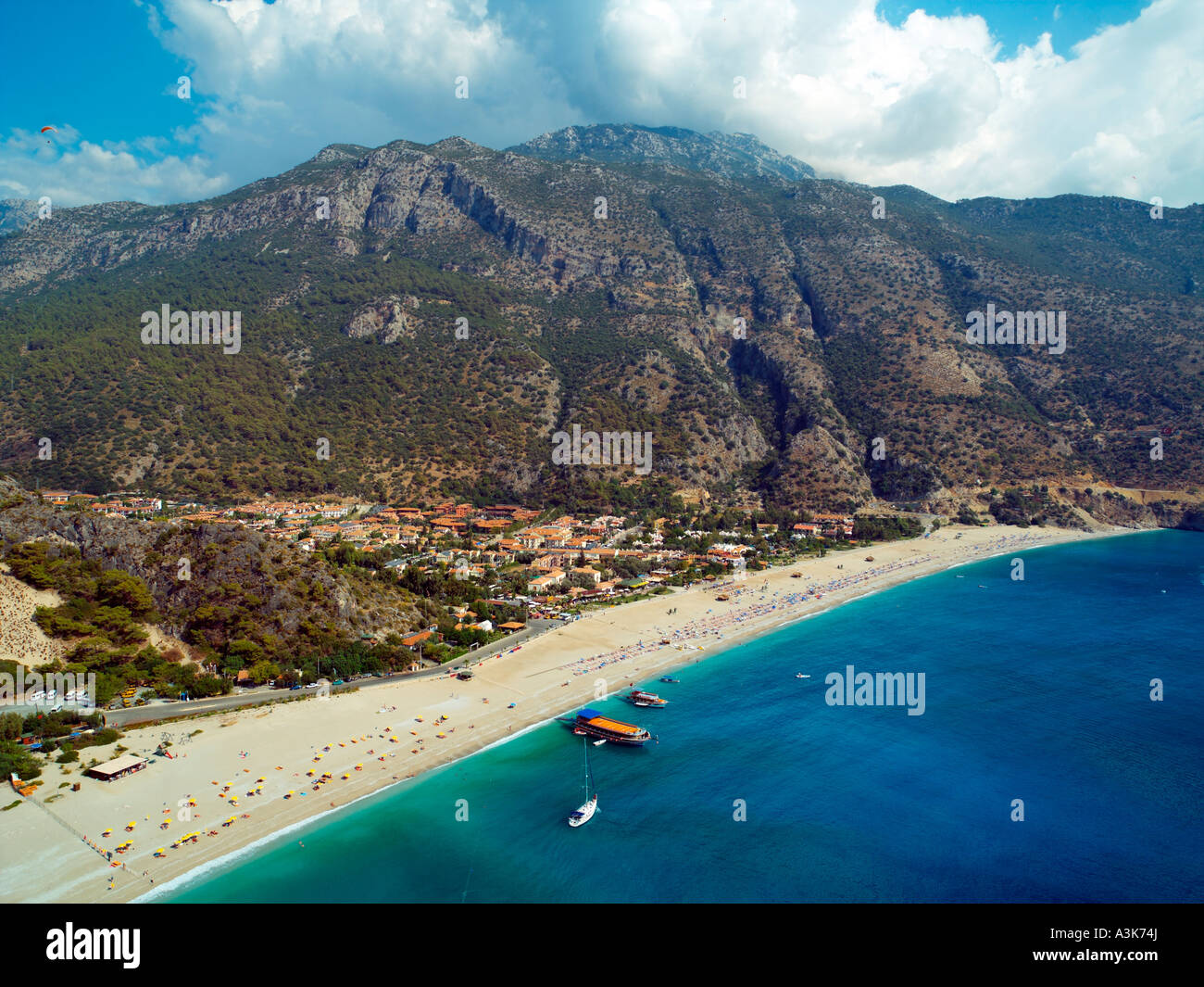 Aerial photography above Oludeniz in Turkey Stock Photo - Alamy