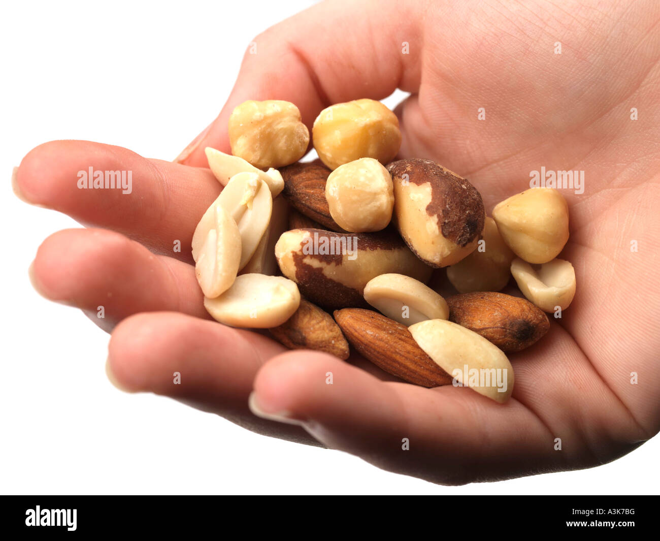 Handful of Nuts Stock Photo - Alamy