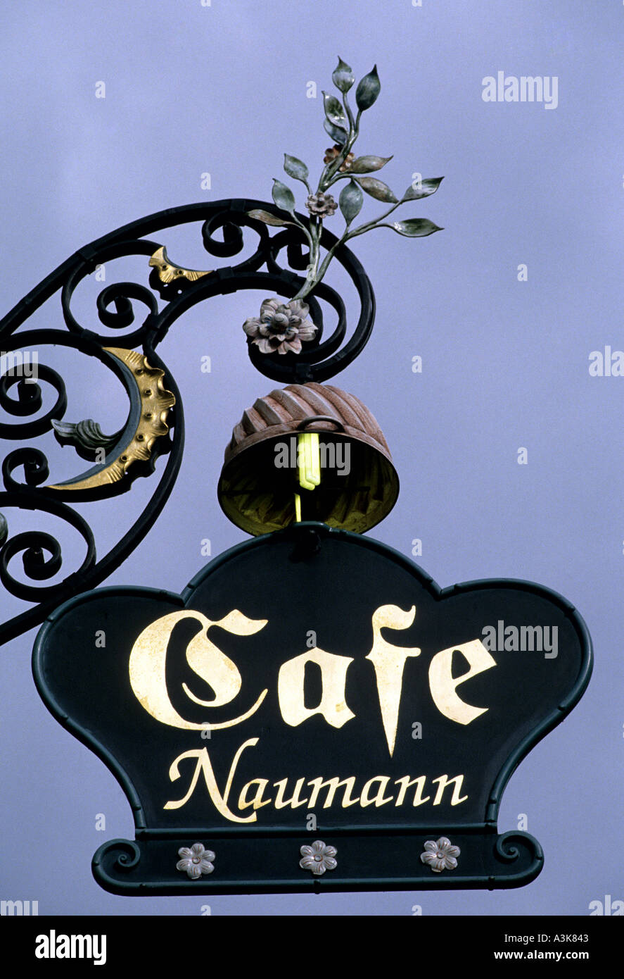 Traditional cafe sign in Linz Germany Stock Photo - Alamy