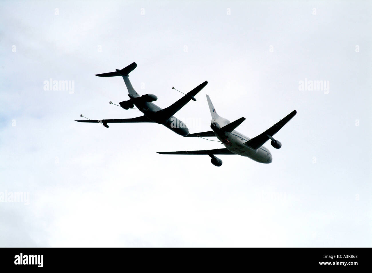 Inflight Refueling RAF VC10 Vickers and Lockheed Tristar tanker Stock ...