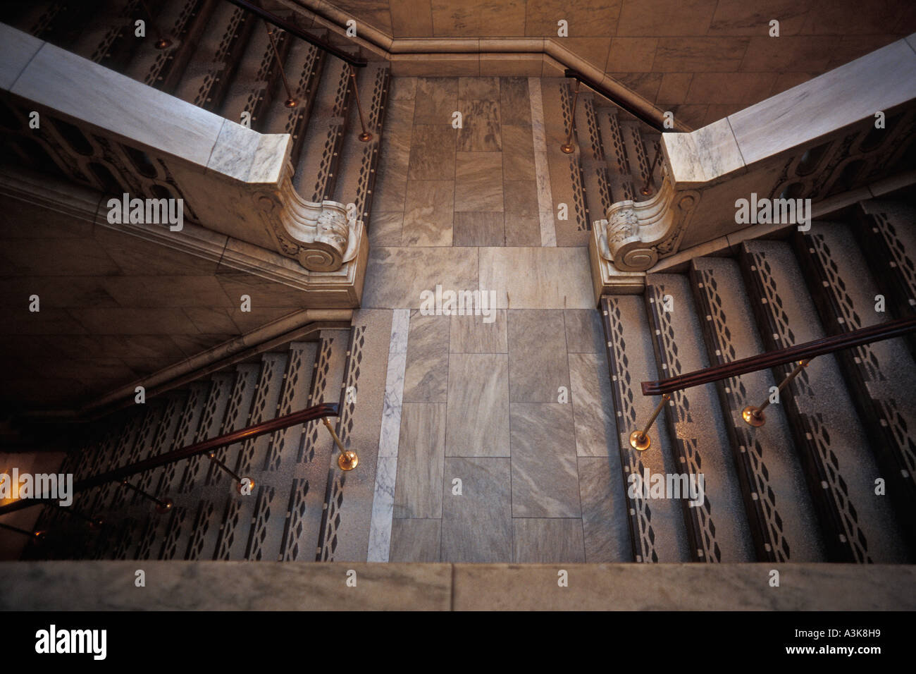 Marble Staircase At New York Public Library New York City New York ...