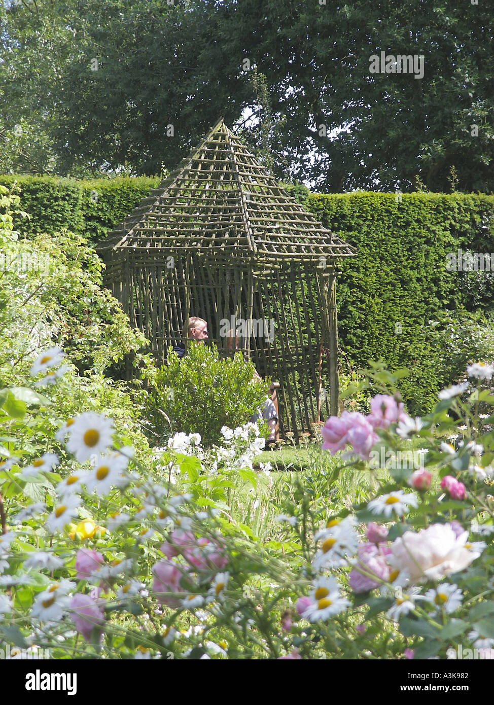 Garden Gazebo in Summertime Challock Kent England Stock Photo - Alamy