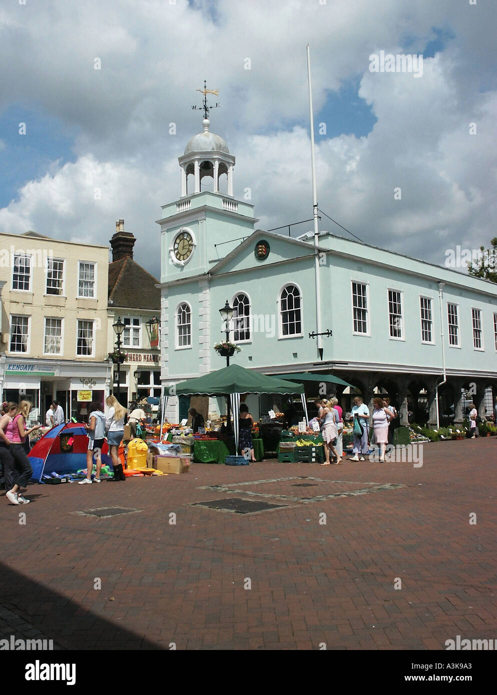 The Guildhall and Market Place Faversham Kent England Stock Photo - Alamy