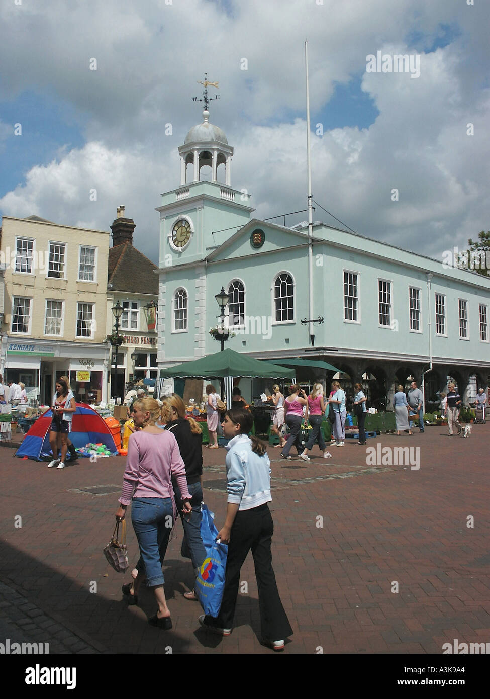 The Guildhall and Market Place Faversham Kent England Stock Photo - Alamy